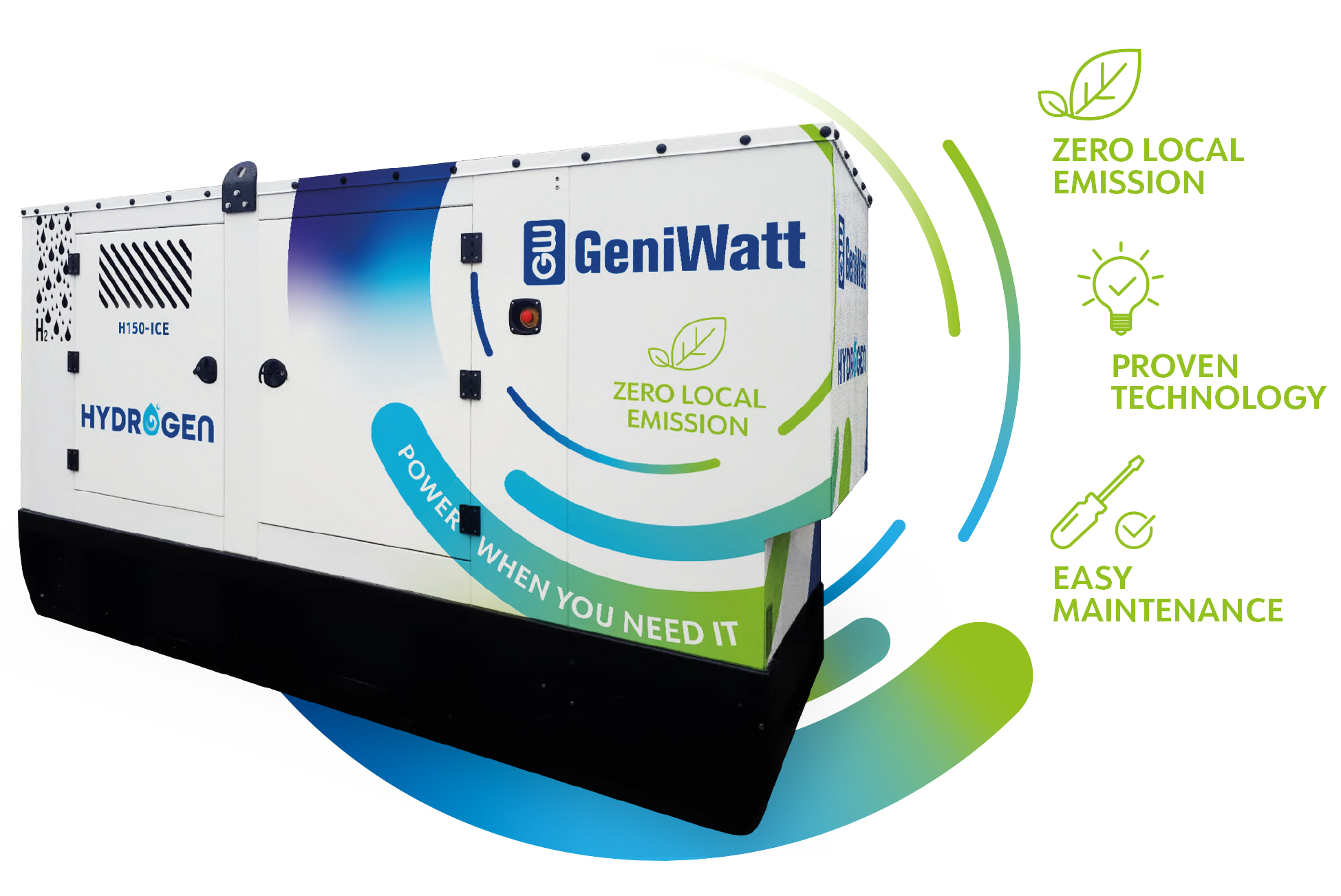 Hydrogen Genset - GeniWatt - FG Wilson Dealer